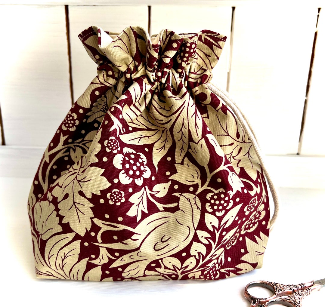 Japanese Vintage Bird Garden DRAWSTRING PROJECT BAG /select Colour - Etsy