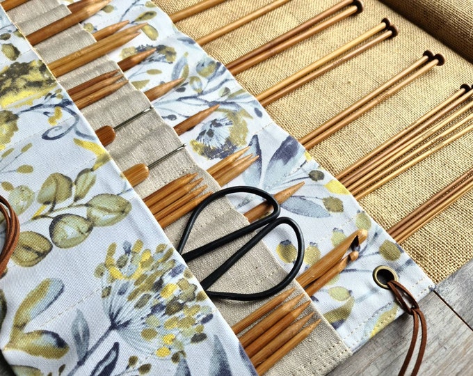 Needle Book With Pockets, Pansy Print, Needle Case, Sewing Supplies ...