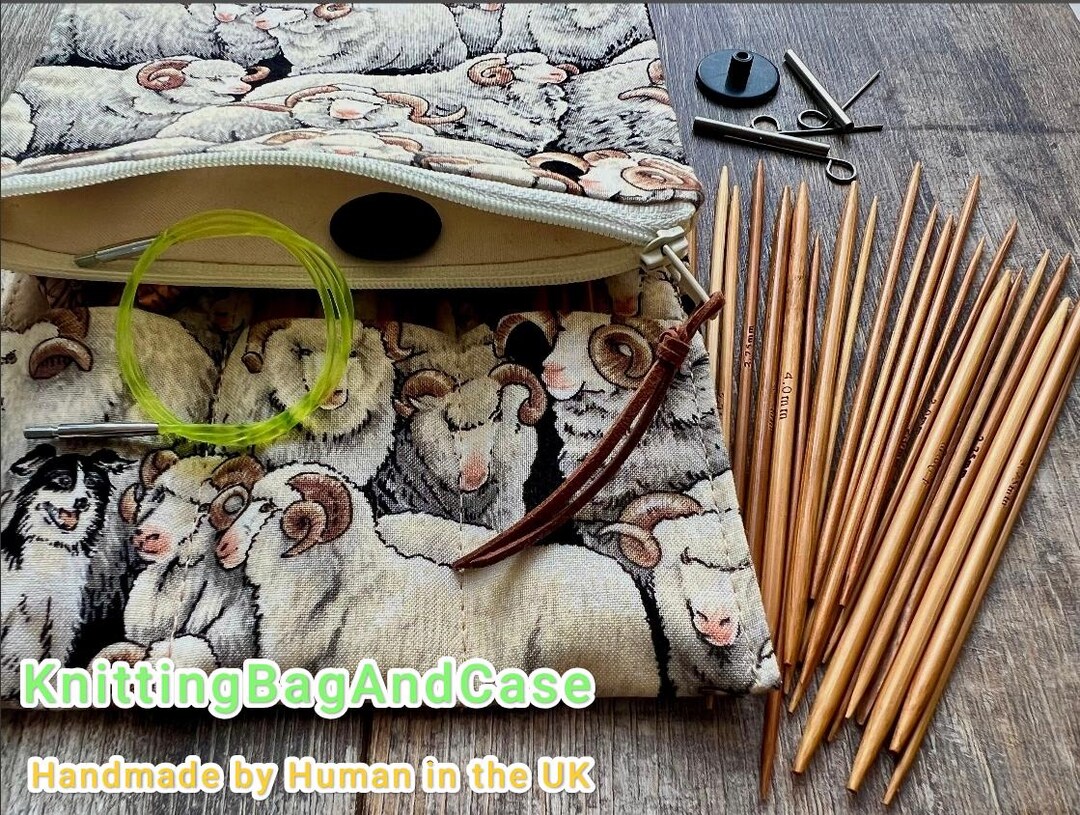 Sheep Travel Knitting Needle Organizer: Crochet Hook Case With Zip - Etsy