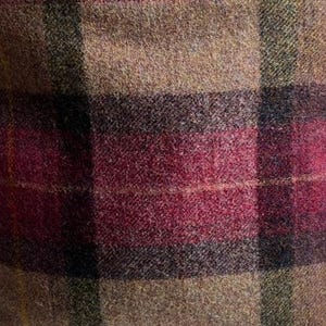 British Wool Craft Project Bag: British Brick Plaid, Wooden Handles, 9 ...
