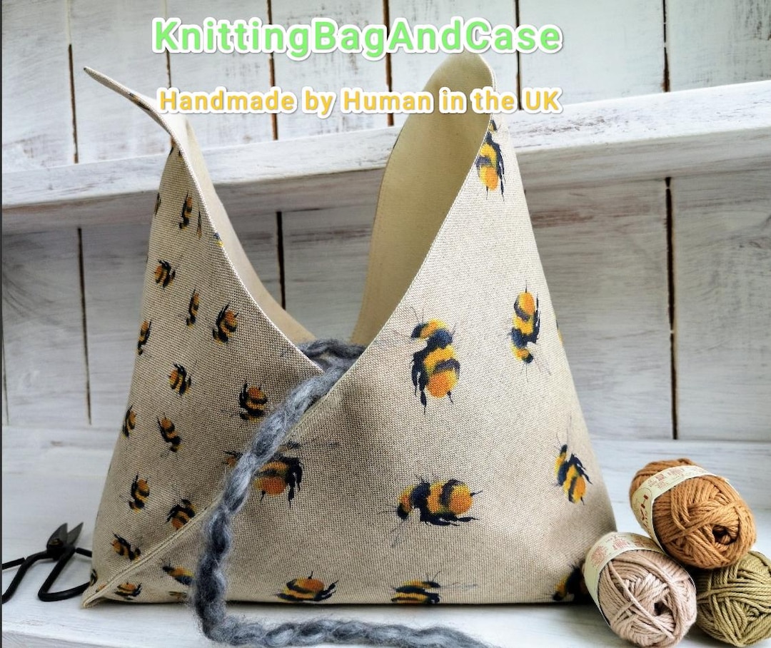 Bee Bumblebee Bento Project Bag Knitting Crochet Japanese Style Origami ...