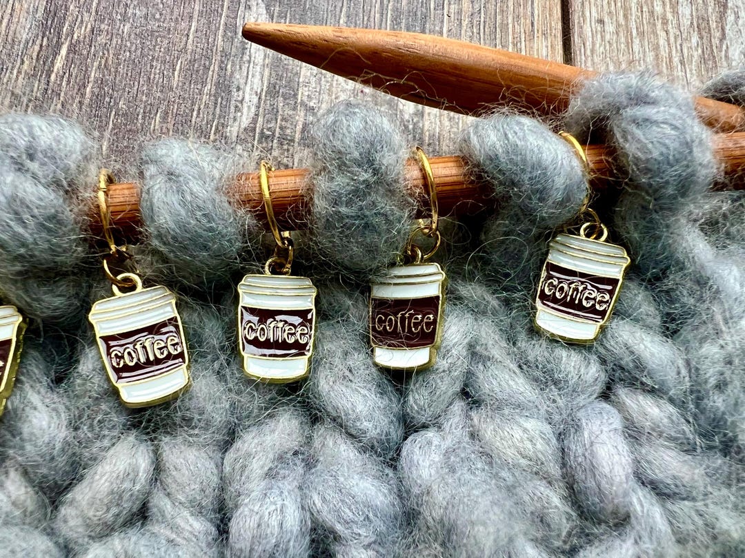 COFFEE STITCH MARKER Travel Cup Coffee Cup On-the-go Knitting Crochet ...