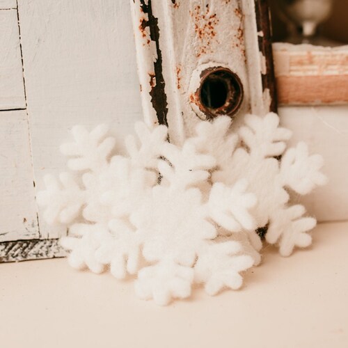 Felt Snowflake Winter Christmas Decor Table Scatter - Etsy