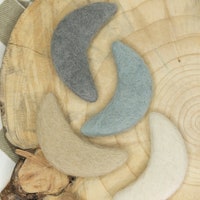 Felt Star, Felt Moon, Wool Felted Star, Needle Felt Moon, Craft ...