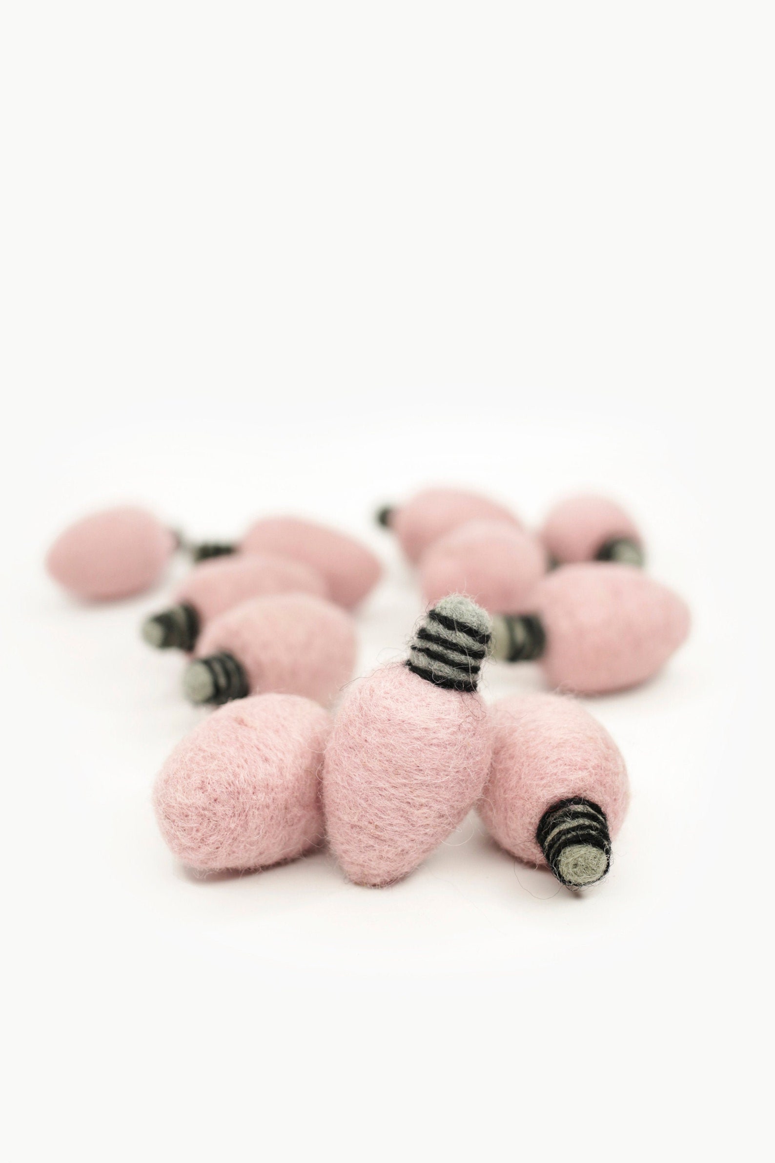 Felt Christmas Bulbs christmas Lights felt Ornaments Silver - Etsy