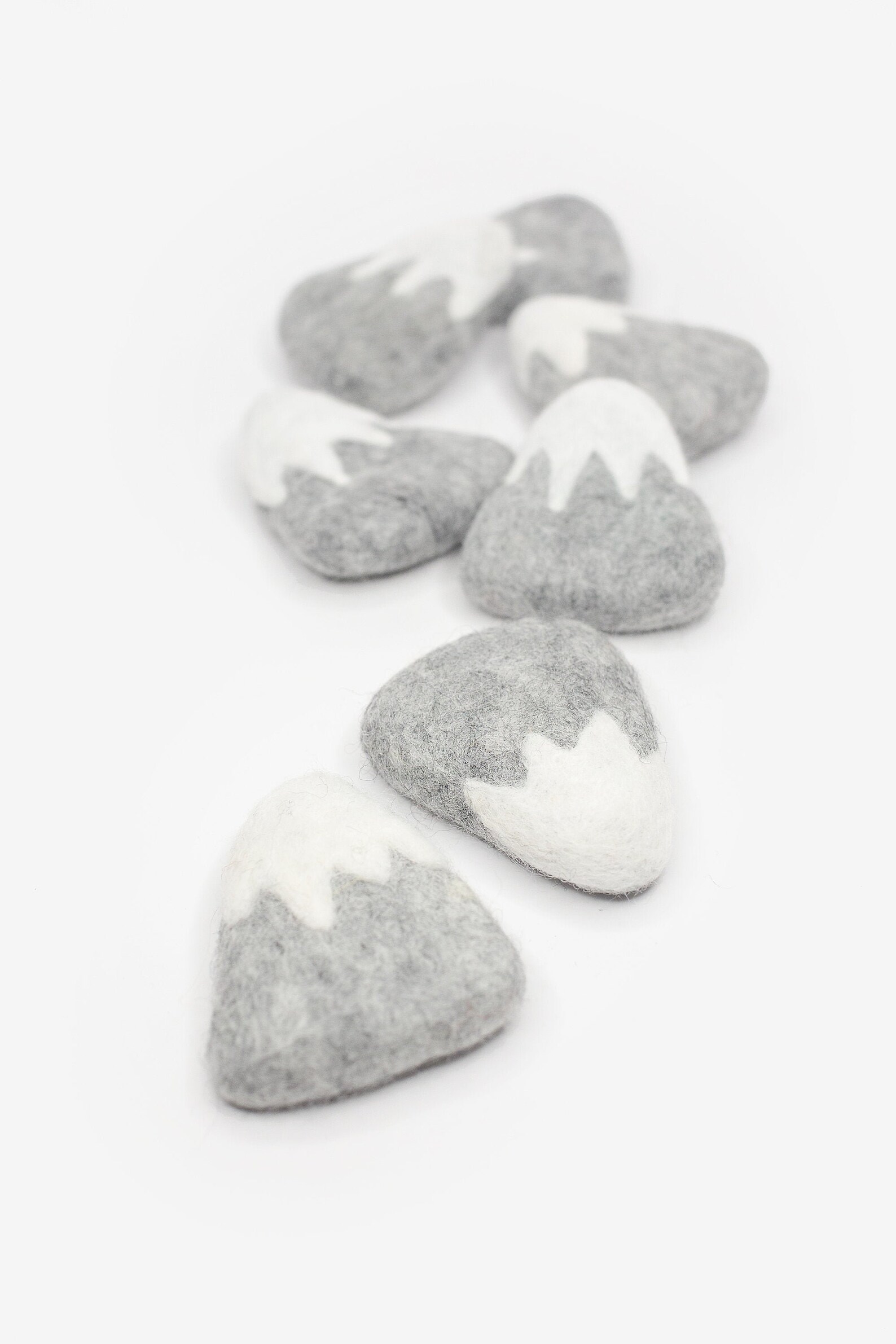 Felt Grey Mountain: Snow Capped, Stuffed Wool Decor - Etsy