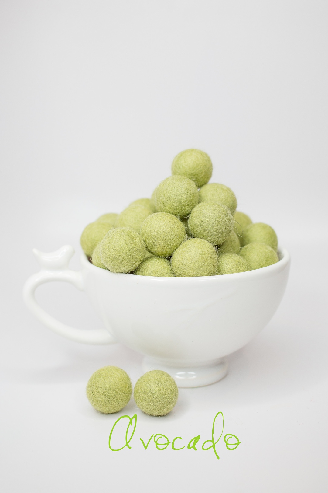 Avocado Green Felt Balls | 2.5 Cm Pom Balls | 100% Wool Felt Balls ...