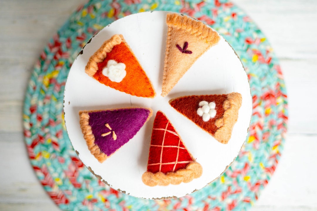 Felt Pie Slice: Handmade Wool Food, Thanksgiving Decor - Etsy