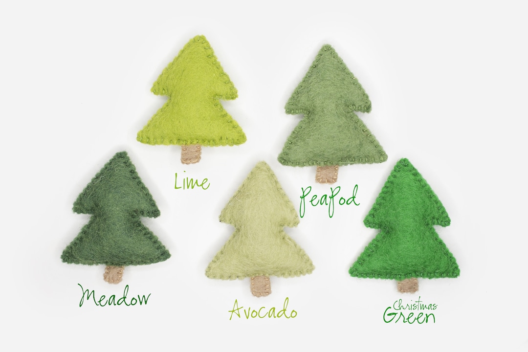 Green Felt Trees | Stuffed Felt Trees | Tree Decor | Christmas Trees ...