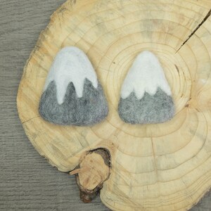 Felt Grey Mountain: Snow Capped, Stuffed Wool Decor - Etsy