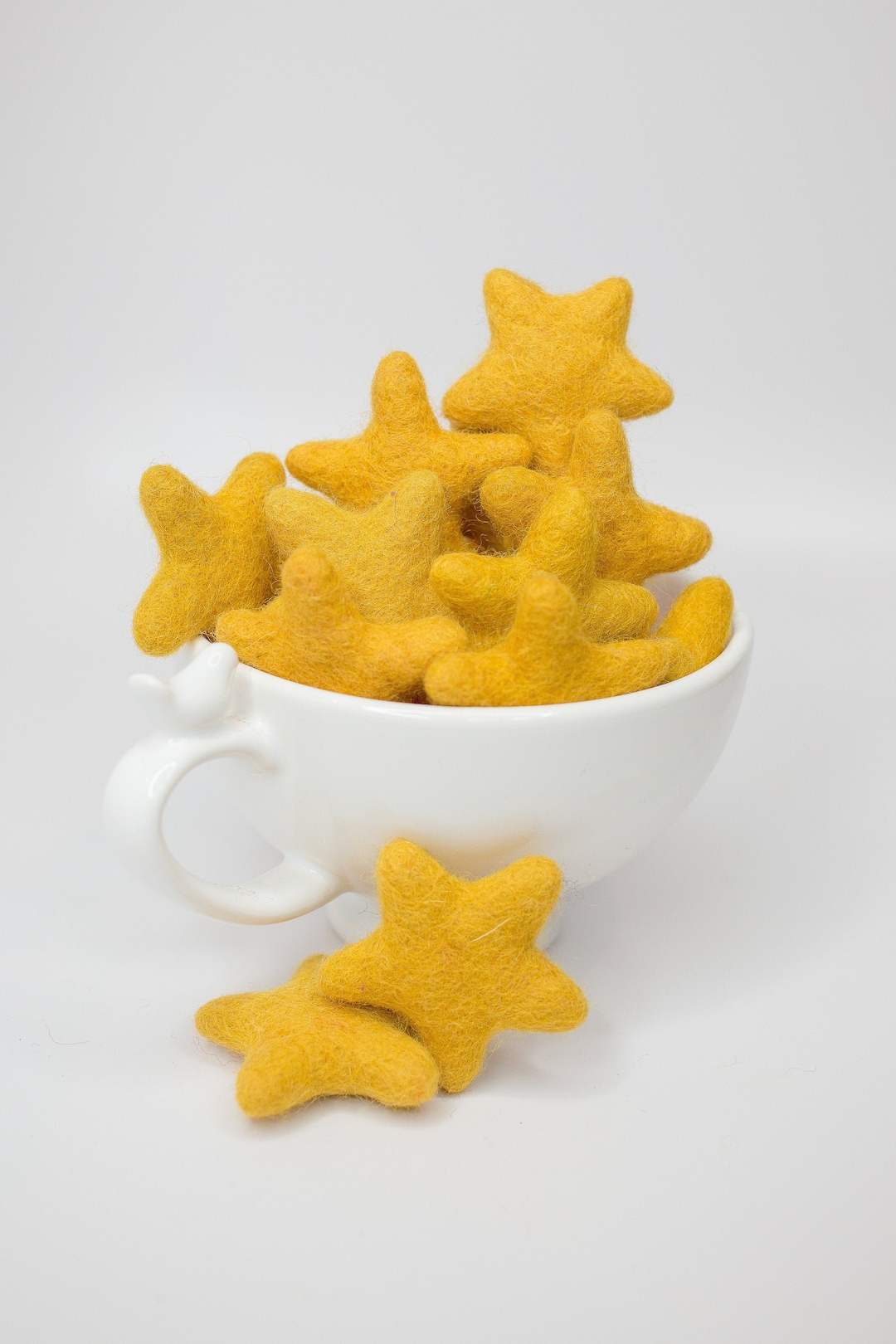 Solid Mustard Wool Stars - Felt Stars -you Choose -colorful Felt Stars ...
