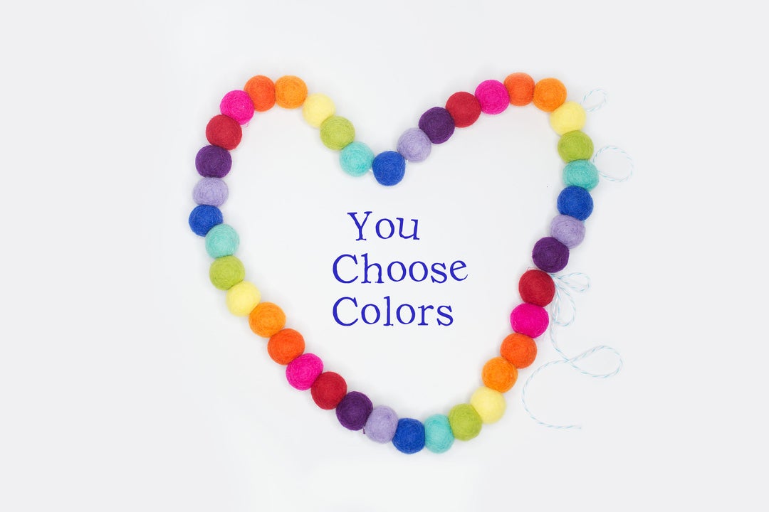 2.5cm Wool Felt Balls: Pick Your Colors, DIY Garland - Etsy