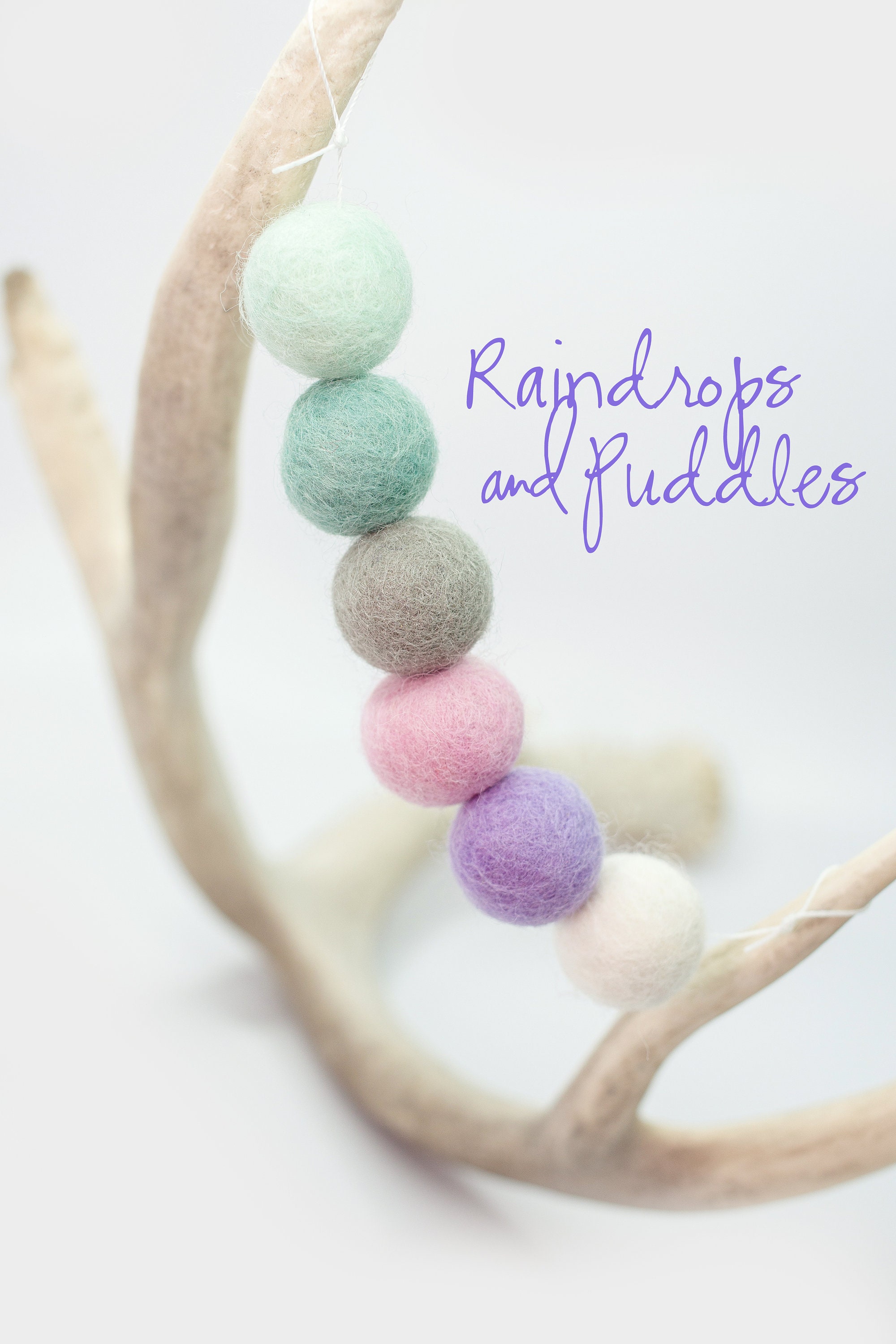 Tulips in Bloom spring Felt Ball Garland wool Felt Poms | Etsy