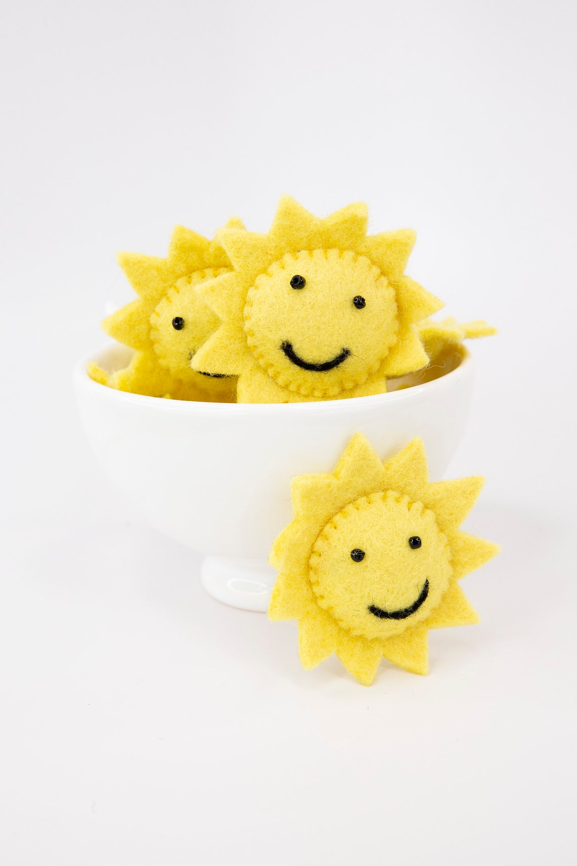 Felt Sun DIY Mobile Felt Shapes Yellow Sun Felted Sun | Etsy