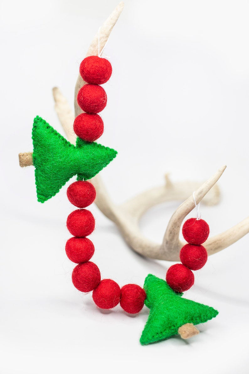 Christmas Trees Garland Felt Tree Felt Christmas Tree - Etsy