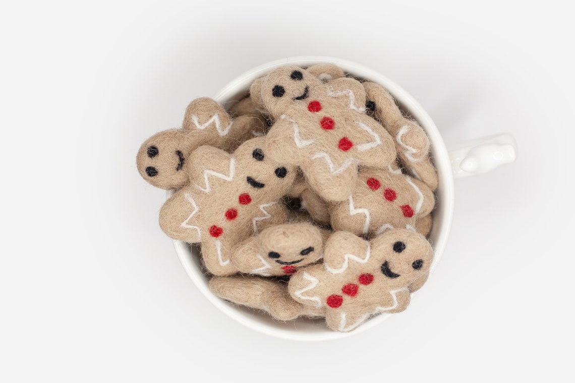 Light Tan Felt Gingerbread Man Felt Christmas Christmas - Etsy