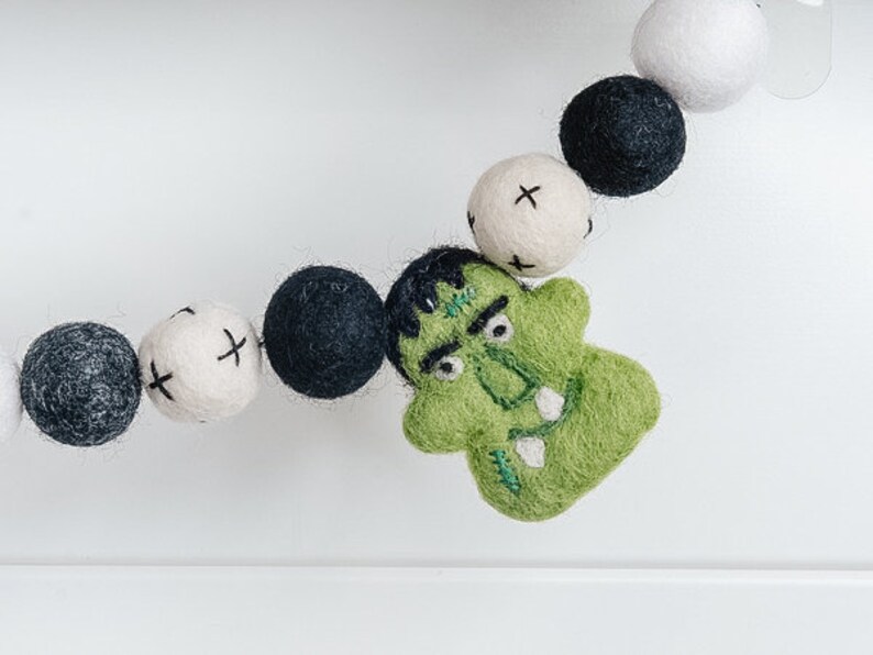 Felt Frankenstein Halloween Ornament DIY: DIY Monster Garland - Etsy