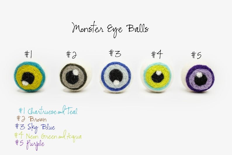 Handmade Felt Monster Eyeballs: Halloween Garland Decor - Etsy