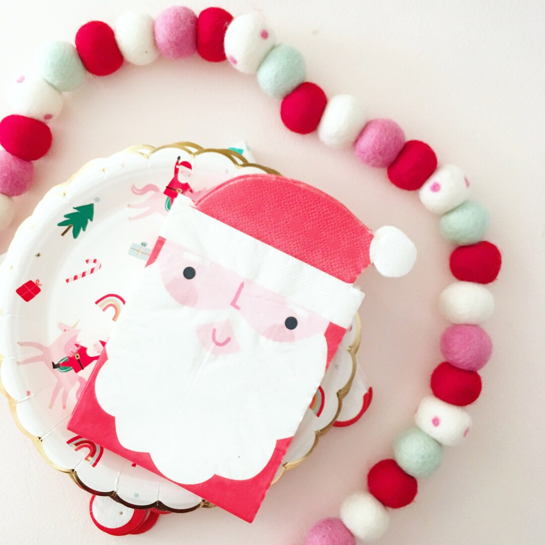 Pink Peppermint Garland -red, Mint & Pink Christmas Garland -pink and ...