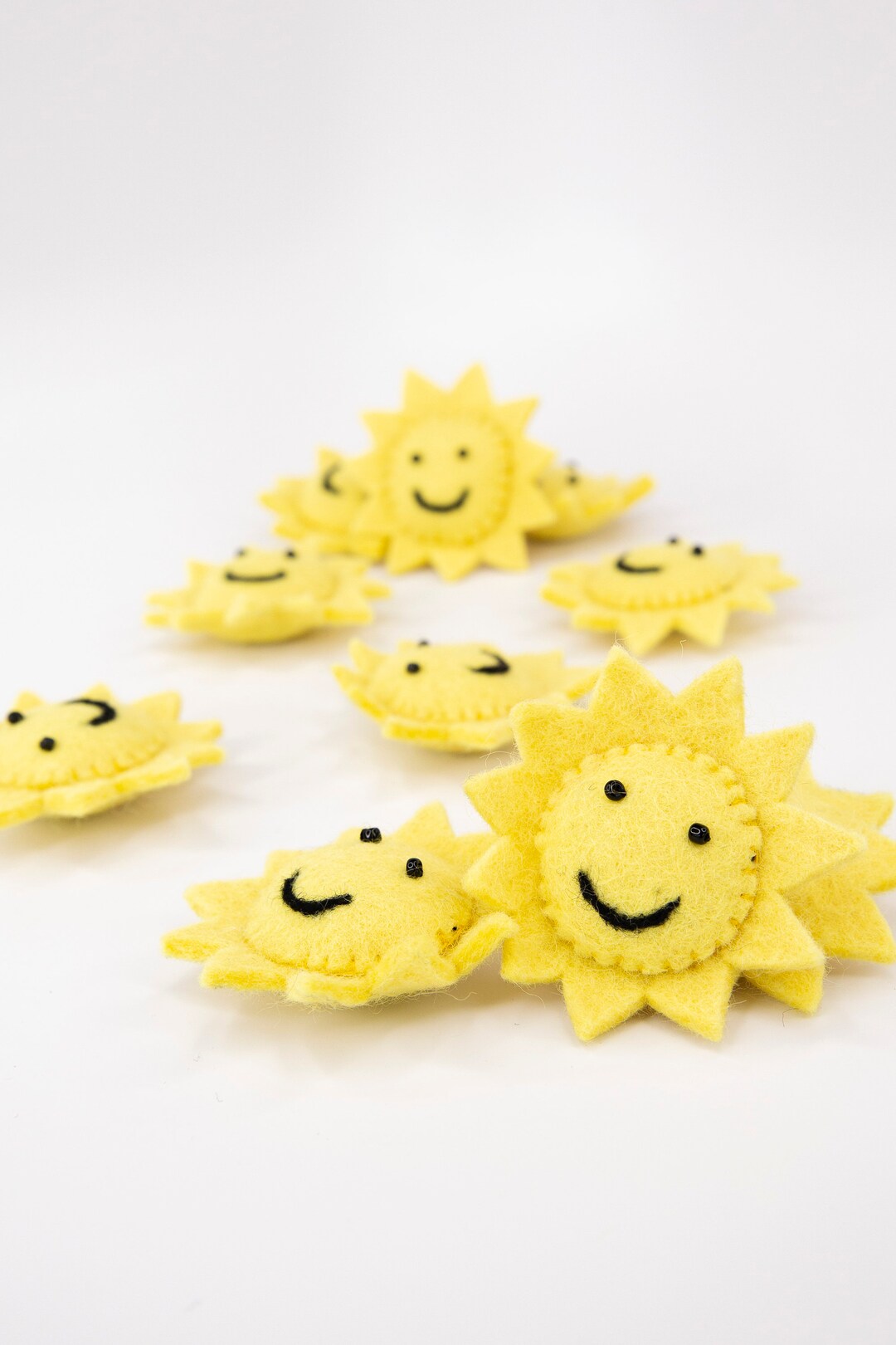 Felt Sun | DIY Mobile Felt Shapes | Yellow Sun | Felted Sun - Etsy