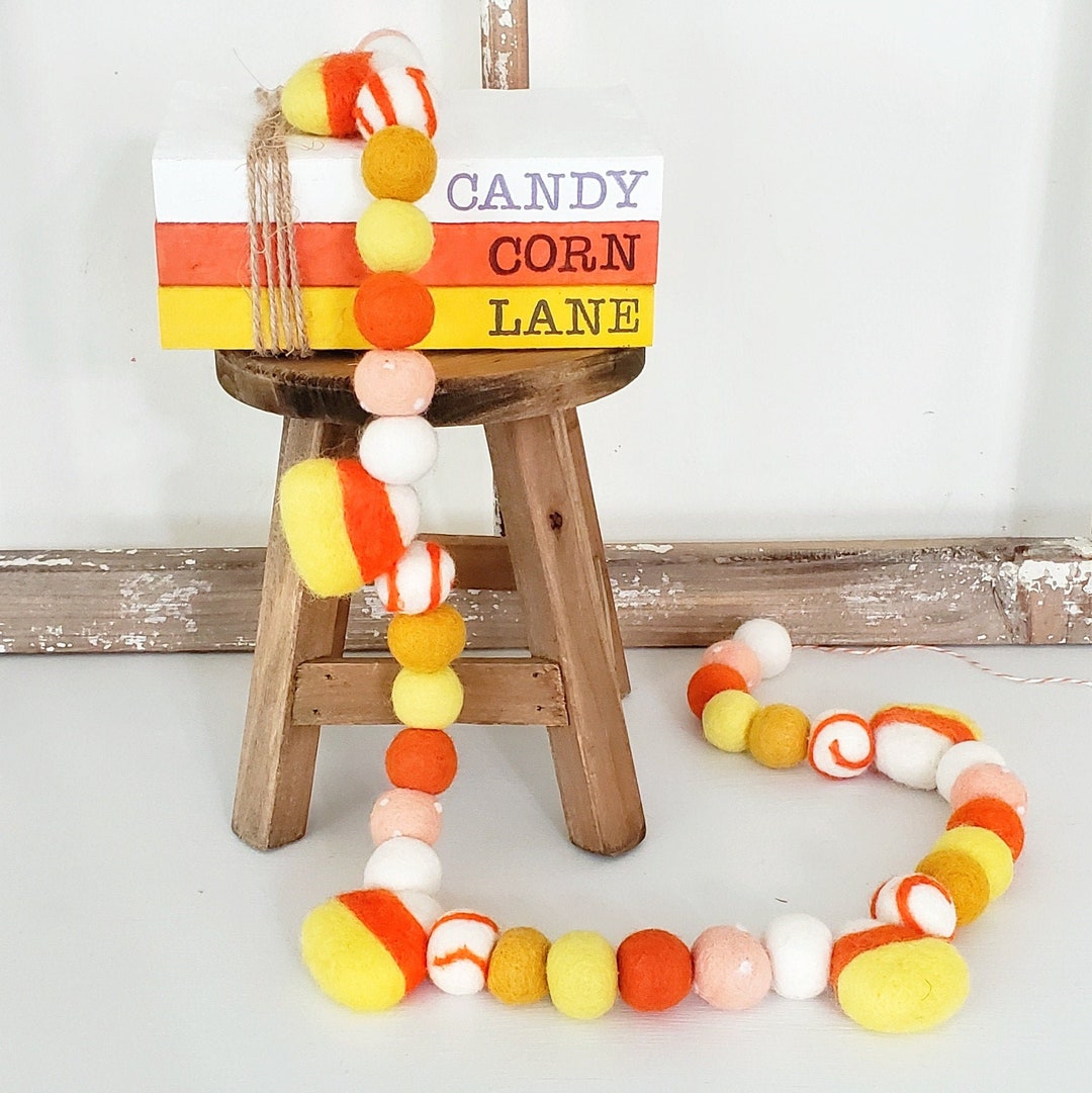 Sweet Candy Corn Garland -felt Candy Corn -halloween Garland -orange ...
