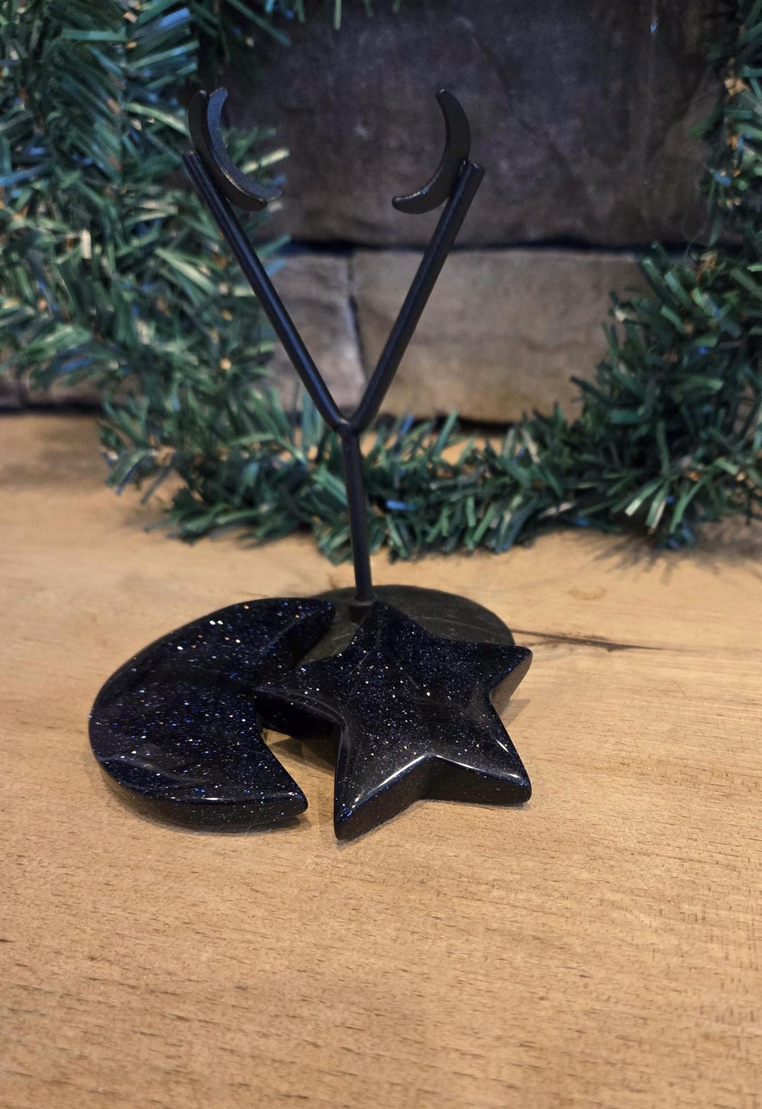 Blue Sandstone Moon and Blue Sandstone Star Stones - Etsy