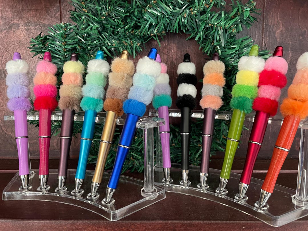 Fluffy Beaded Fidget Ballpoint Pens - Etsy