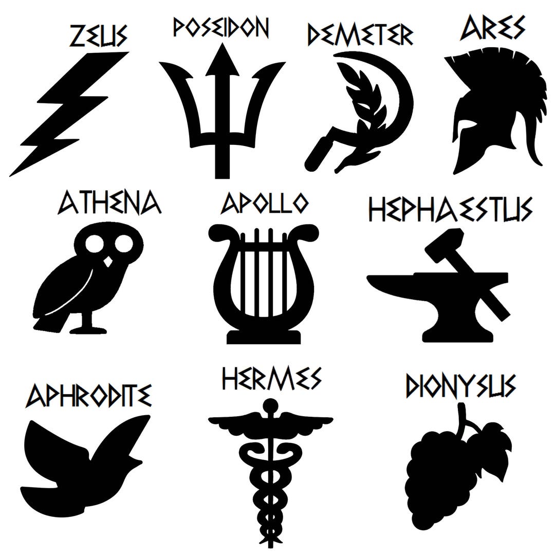 Percy Jackson Cabin Name/symbol Vinyl Stickers - Etsy