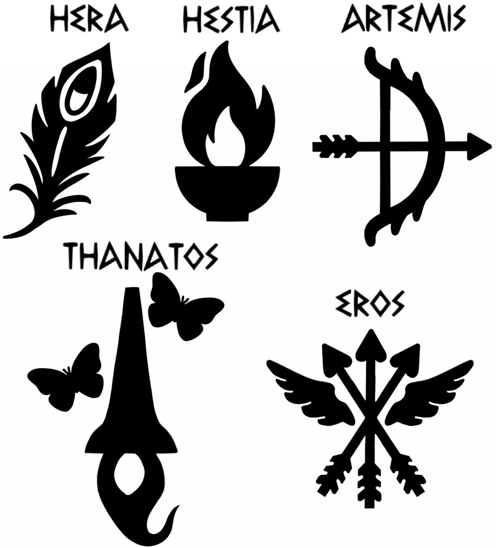 Percy Jackson Cabin Name/symbol Vinyl Stickers - Etsy