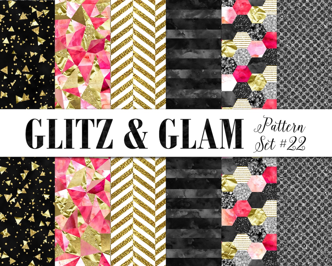 Pink and Gold Digital Paper / Pink Watercolor Paper / Modern Digital ...
