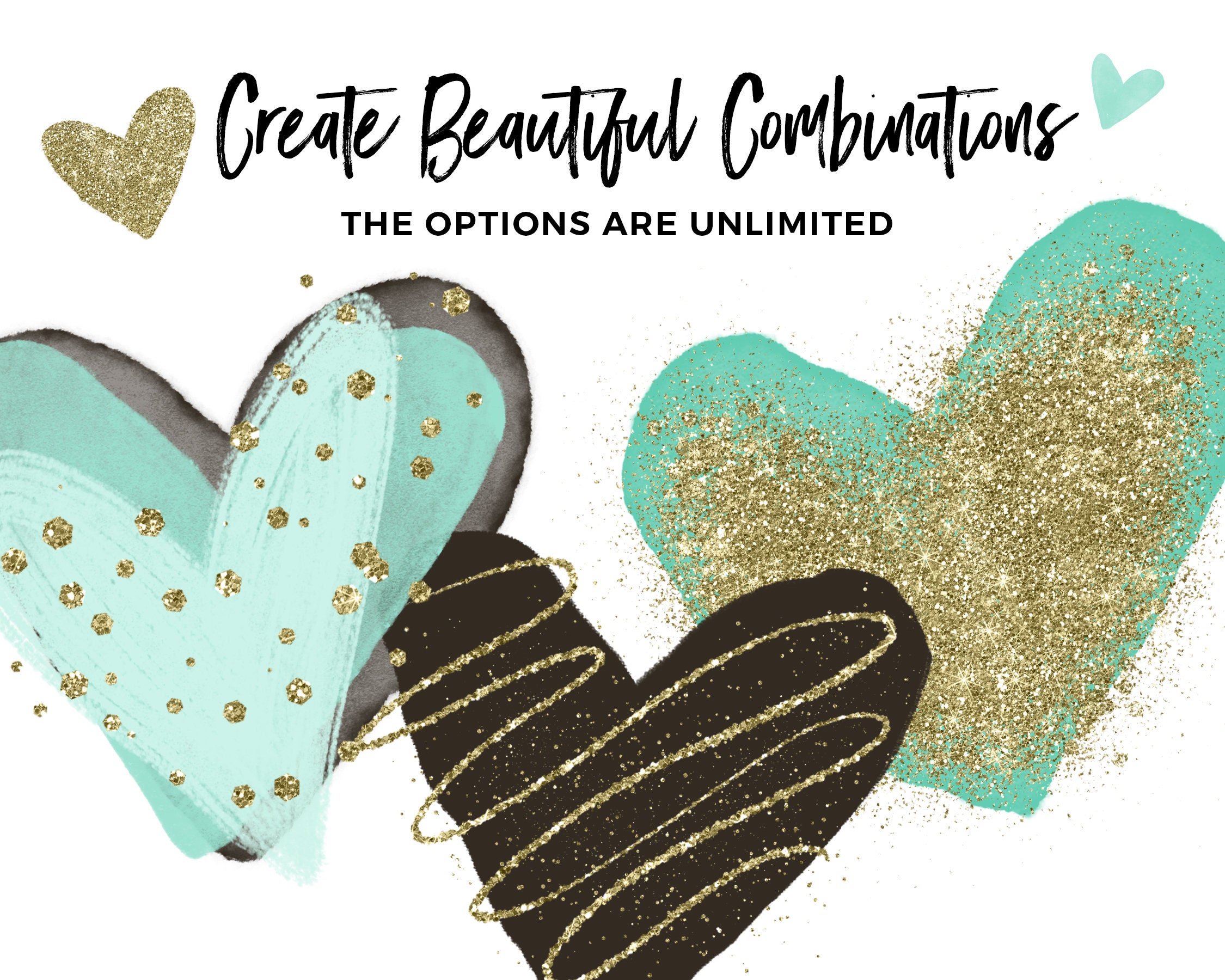 Mint Clipart Heart / Mint Chocolate Brown Clipart / Mint Heart Clip Art ...