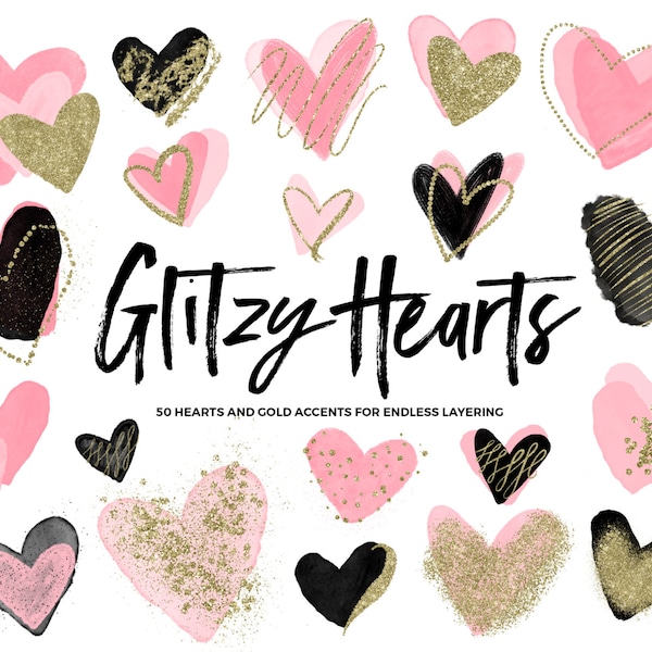 Heart Clipart - Etsy