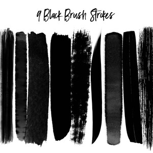Black Brush Strokes / Gold Brush Strokes Clipart / Gold Foil Clipart ...