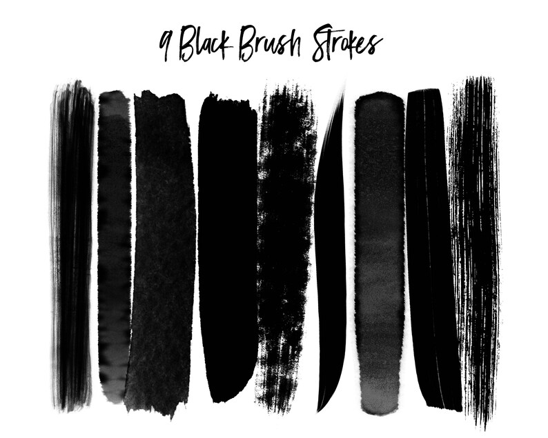Black Brush Strokes / Gold Brush Strokes Clipart / Gold Foil Clipart ...