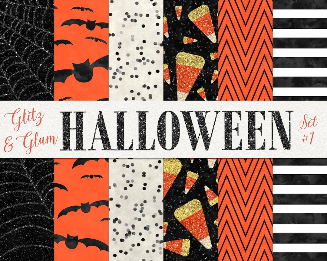 Halloween Digital Paper / Candy Corn Digital Paper / Digital Halloween ...