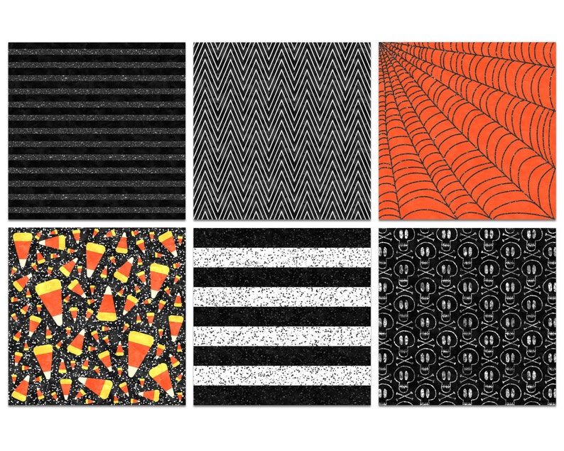 Halloween Scrapbook Paper / Digital Halloween Paper / Candy Corn ...