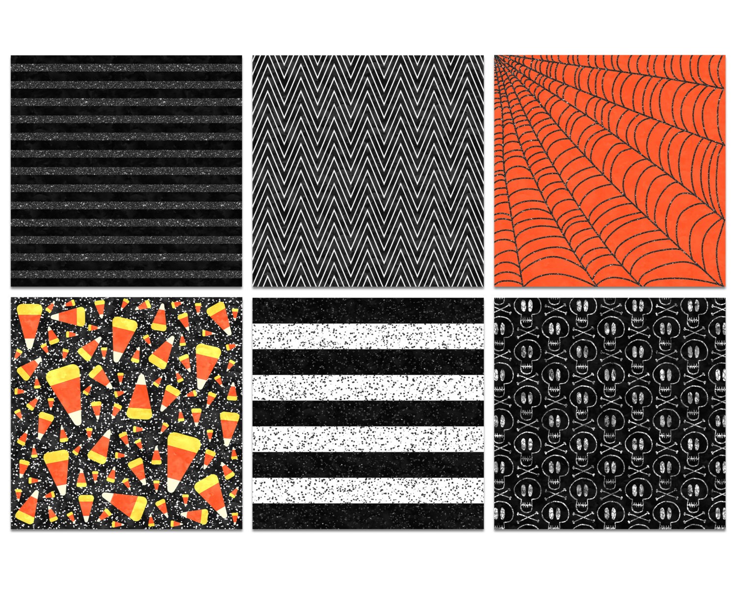 Halloween Scrapbook Paper / Digital Halloween Paper / Candy Corn ...