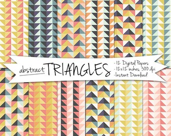 Abstract Digital Background // Geometric Digital Paper // | Etsy