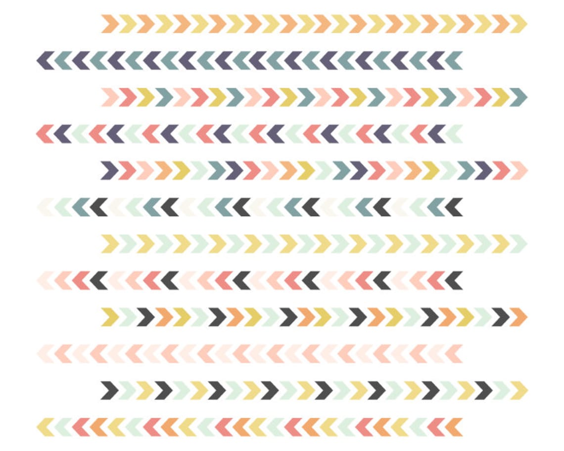 Tribal Borders // Chevron Arrow Borders // Instant Download Digital ...
