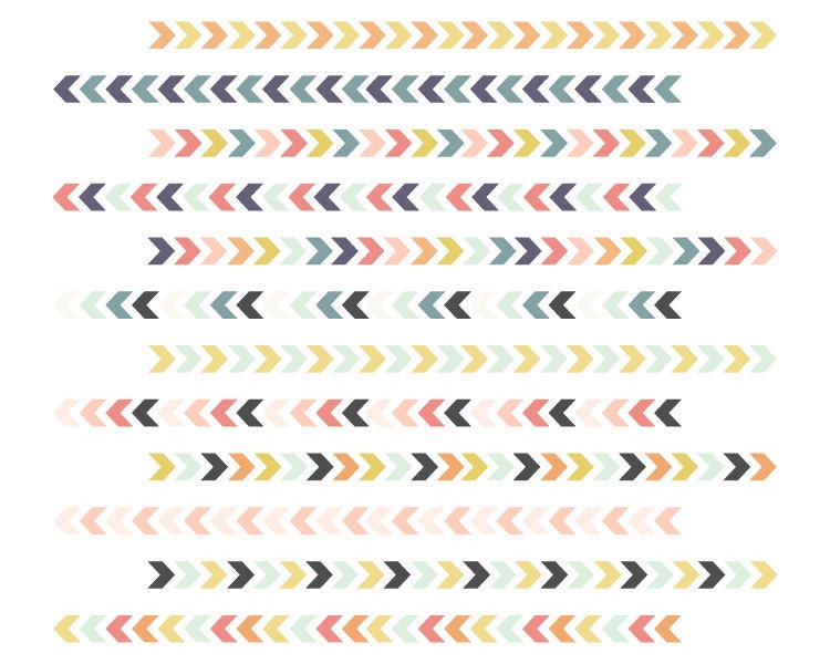 Tribal Borders // Chevron Arrow Borders // Instant Download Digital ...