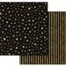 Black and Gold Digital Paper / Gold Stripes and Polka Dots / Gold Foil ...