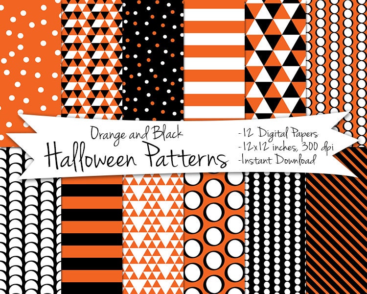 Halloween Digital Paper // Instant Download Halloween Digital Paper ...