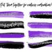 Purple Brushstrokes Clipart / Glitter Brush Strokes Clip Art / Digital ...