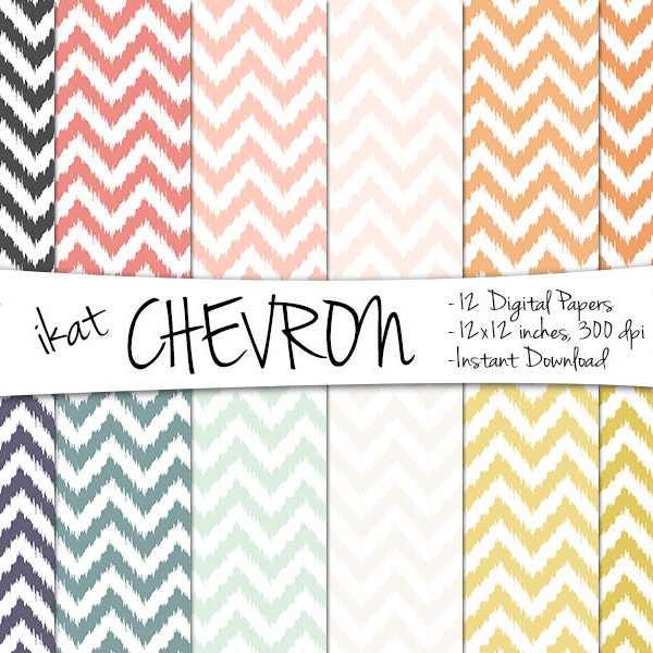 Ikat Digital Paper - Etsy