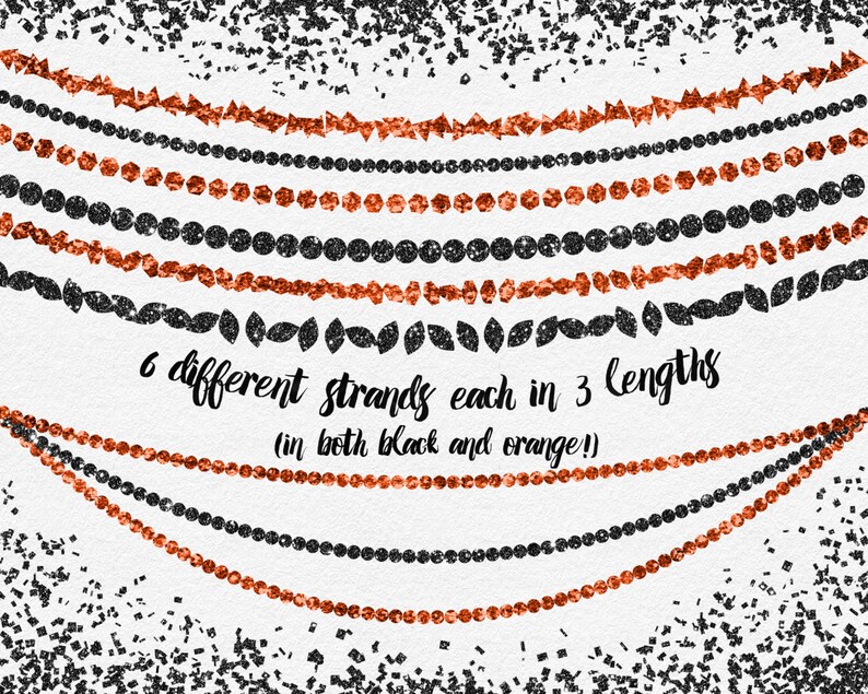 Halloween Clipart / Digital Bunting / Glitter Clip Art / Halloween ...