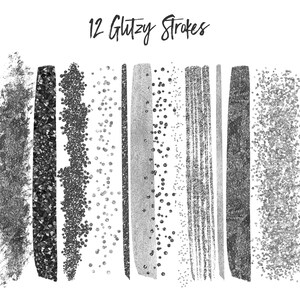 Pink Clipart Brush Strokes / Pink Brushstrokes / Charcoal Gray ...