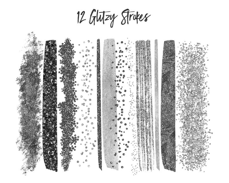 Pink Clipart Brush Strokes / Pink Brushstrokes / Charcoal Gray ...