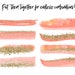 Coral Watercolor Brush Strokes / Coral Clip Art / Coral Wedding Clipart ...