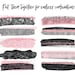 Pink Brushstroke Clip Art / Silver Glitter Clipart / Digital Glitter ...