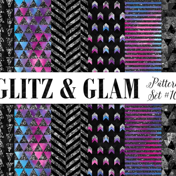 Geometric Digital Borders // Black and White Borders // Modern ...